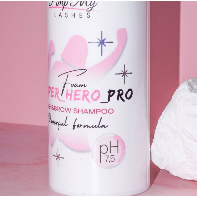 Super Hero Pro Foaming Shampoo 150 ml – Pimp My Lashes (pH 7.5)